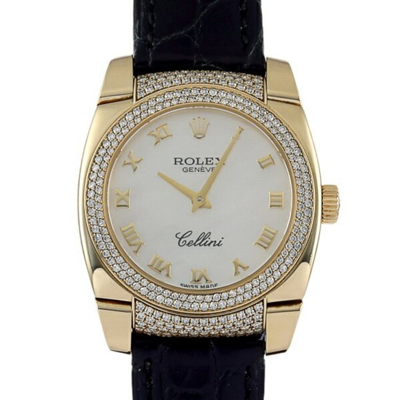 Rolex | Accessories | Rolex Rolex Cellini 6318 White Roman Dial Watch Womens | Poshmark